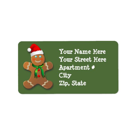 Customizable Gingerbread Man Label | Zazzle.com