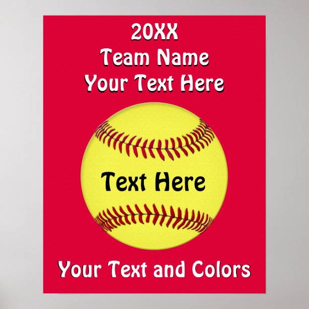 Softball Posters & Prints | Zazzle