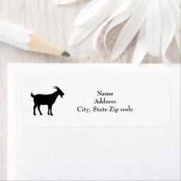 customizable goat label sticker return address | Zazzle