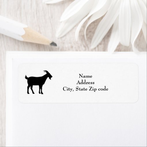 customizable goat label sticker return address | Zazzle