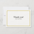 Customizable Gold Artist Thank You Note Card | Zazzle