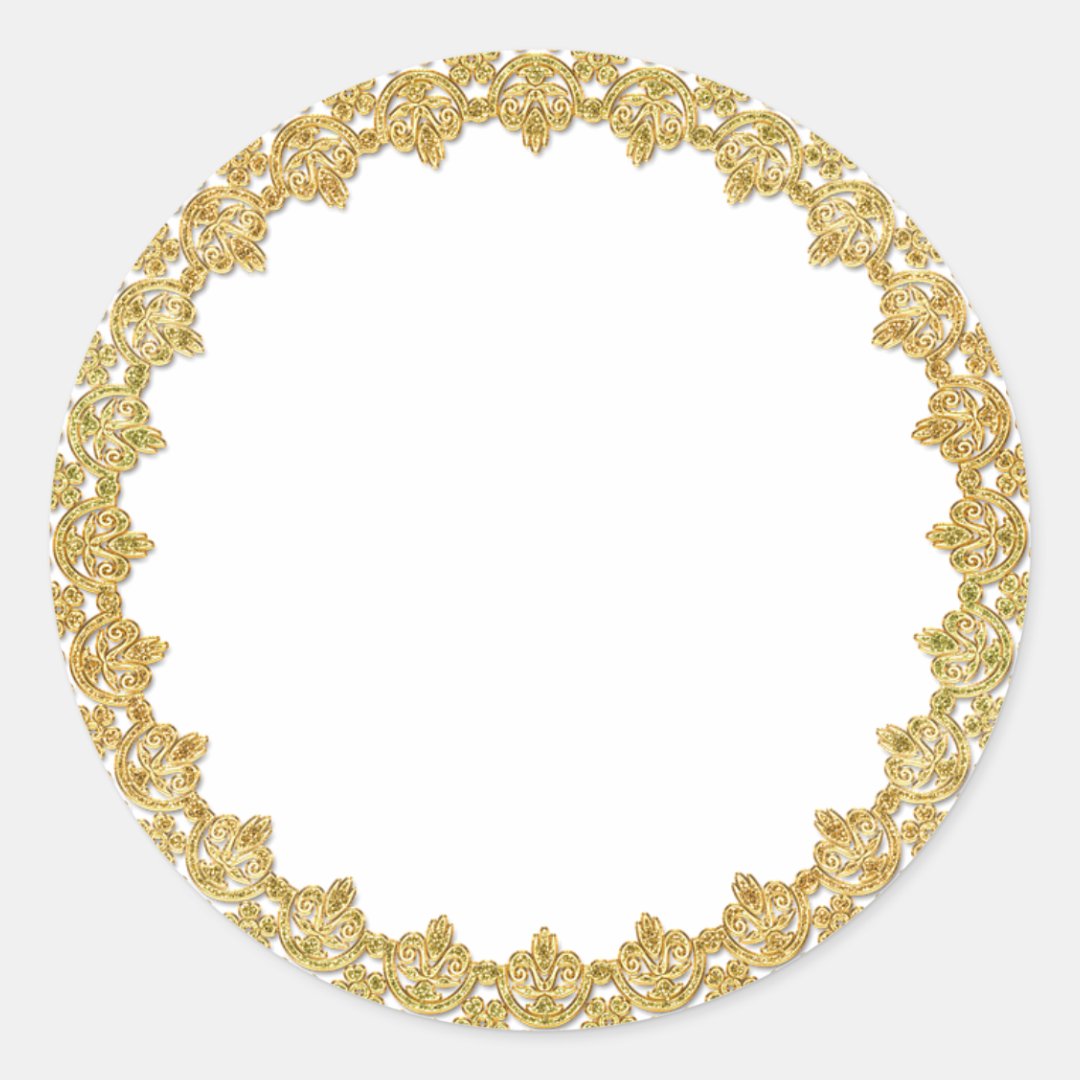 Customizable Gold Frame Stickers | Zazzle