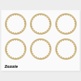 Customizable Gold Frame Stickers | Zazzle