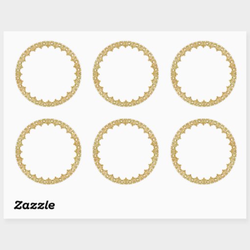 Customizable Gold Frame Stickers | Zazzle