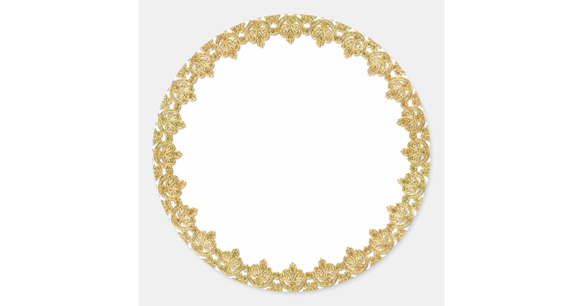 Customizable Gold Frame Stickers | Zazzle