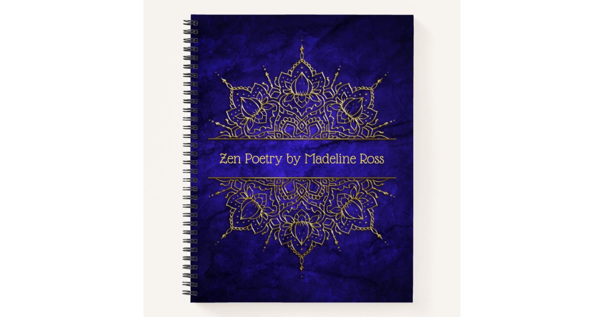Customizable Gold Mandala Poetry Journal | Zazzle
