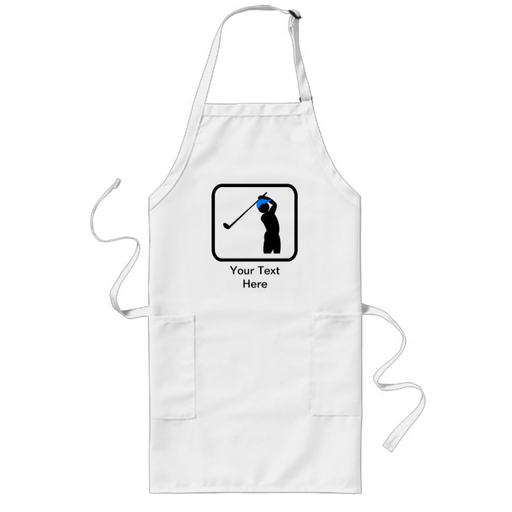 Customizable Golfer Logo Long Apron | Zazzle