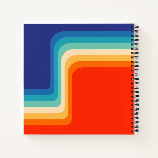Customizable Good Vibes 70s Ombre Notebook | Zazzle