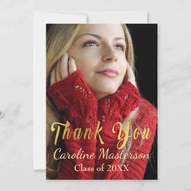 Customizable Graduation Thank You Card | Zazzle
