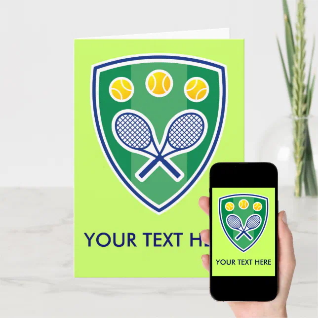 Customizable Greeting Card For Tennis Players | Zazzle