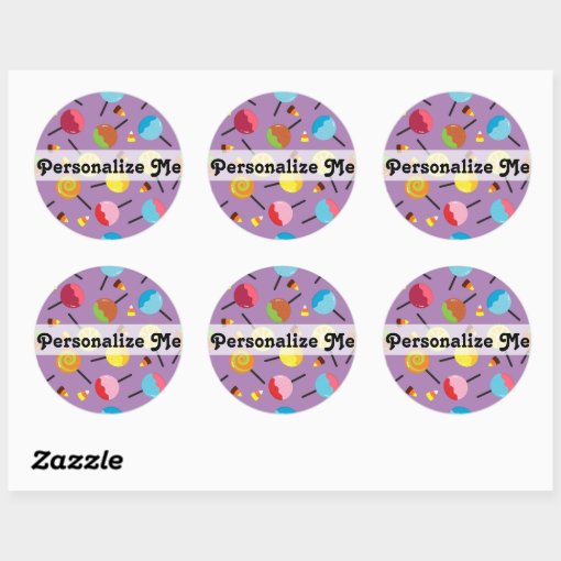 Customizable Halloween - Candy Candy Candy Classic Round Sticker | Zazzle