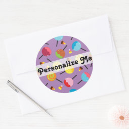 Customizable Halloween - Candy Candy Candy Classic Round Sticker | Zazzle