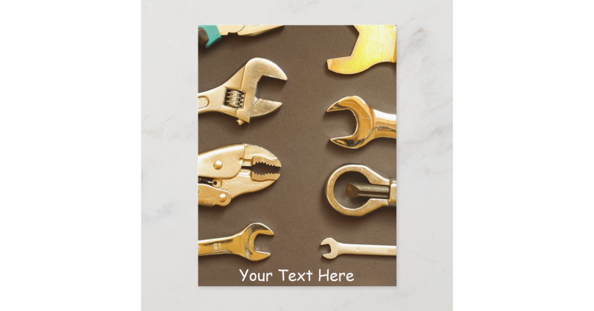 Customizable hand tools postcard | Zazzle