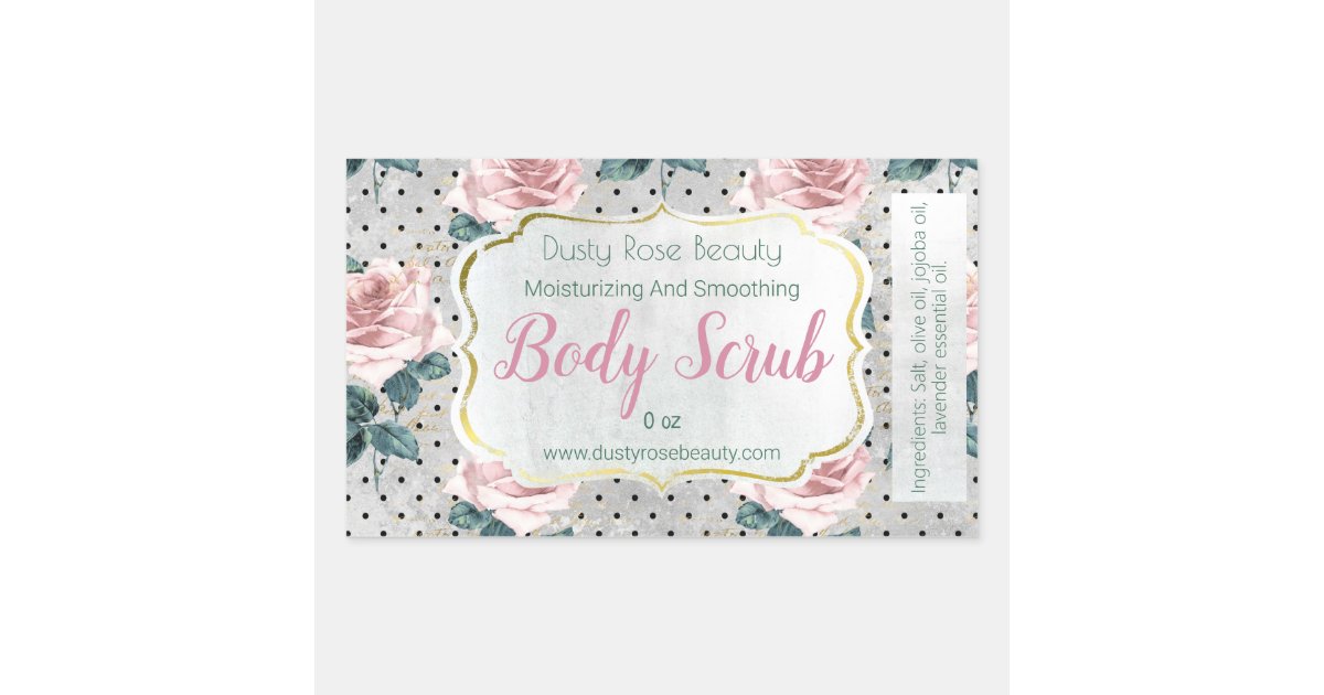 Customizable Handmade Vintage Body Scrub Label | Zazzle