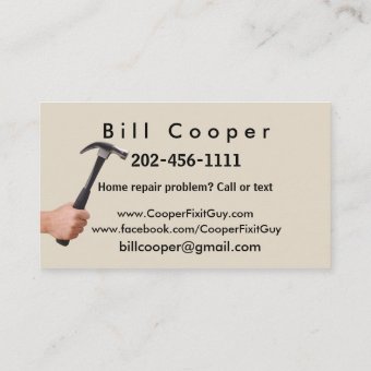 Customizable Handyman Home Repair Business Card | Zazzle