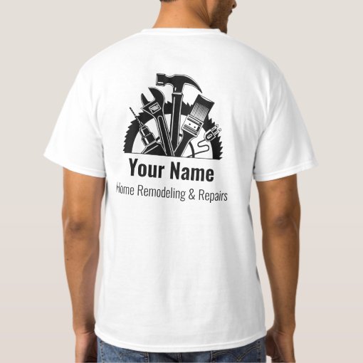 Customizable handyman tools v2 T-Shirt | Zazzle