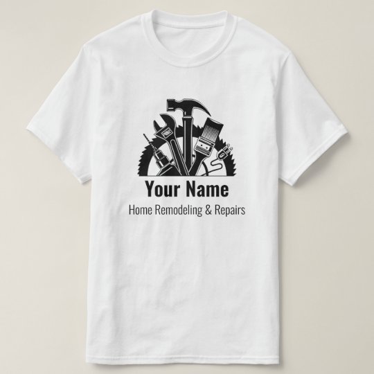 Customizable handyman tools v2 T-Shirt | Zazzle.com