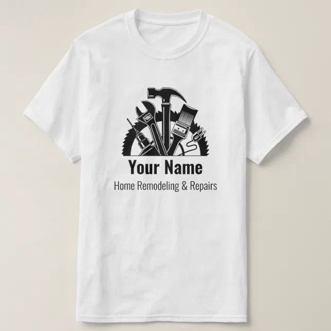 Customizable handyman tools v2 T-Shirt | Zazzle