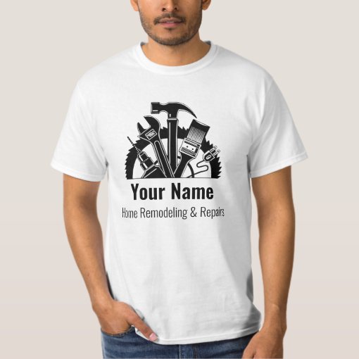 Customizable handyman tools v2 T-Shirt | Zazzle