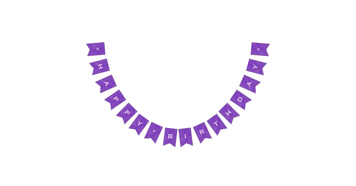 Customizable Happy Birthday Purple Party Banner | Zazzle