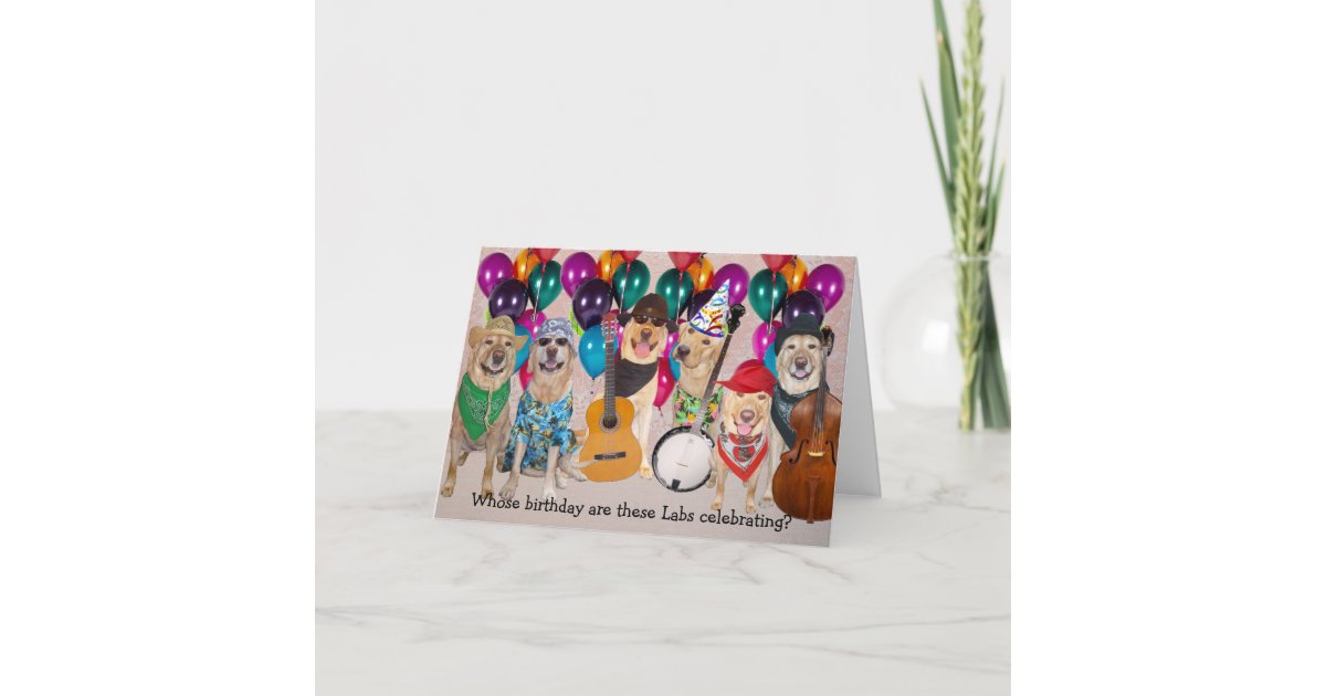 Customizable Happy Lab Birthday Card | Zazzle