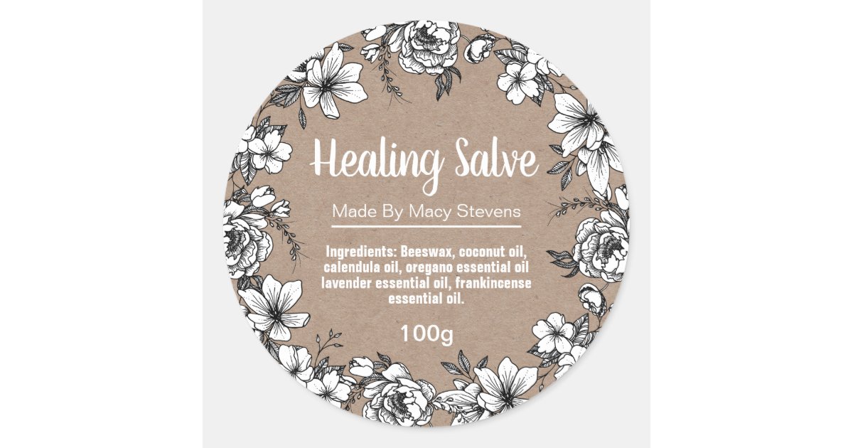 Customizable Healing Salve Balm Label | Zazzle