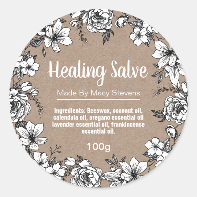 Customizable Healing Salve Balm Label | Zazzle