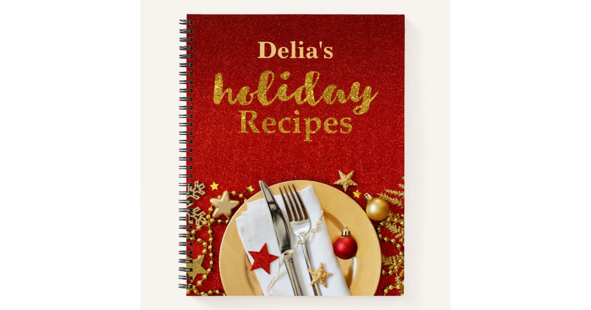 Customizable Holiday Recipe Book | Zazzle