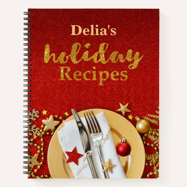 Customizable Holiday Recipe Book | Zazzle