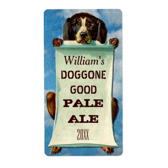 Customizable Home Beer Brewer: Vintage Dog Label | Zazzle.com