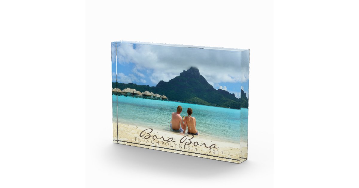 Customizable honeymoon souvenir photo block | Zazzle