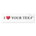 Customizable I Heart Bumper Sticker 0001 | Zazzle