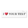 Customizable I Heart Bumper Sticker 0001 | Zazzle