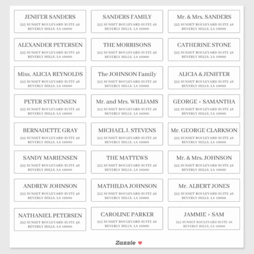 Customizable individual mailing address labels | Zazzle