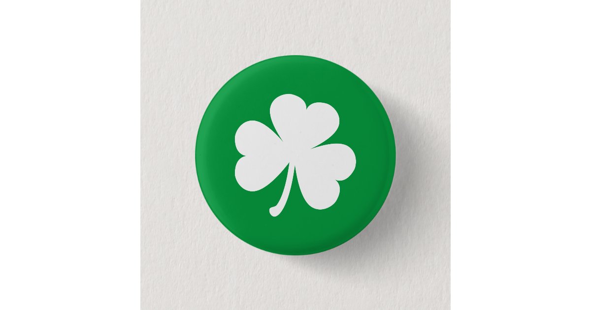 Customizable Irish Shamrock Button | Zazzle