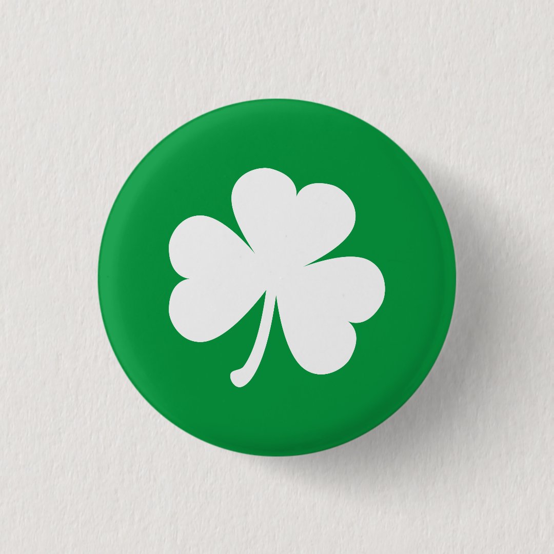 Customizable Irish Shamrock Button | Zazzle