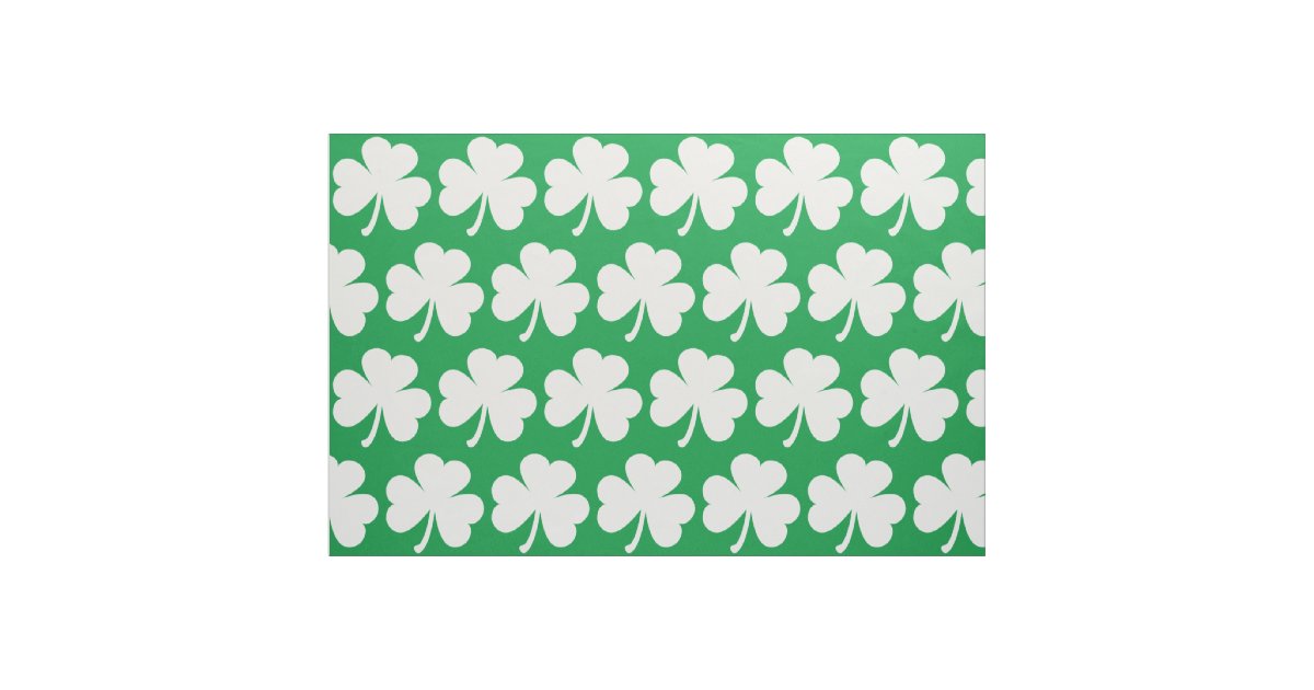 Customizable Irish Shamrock Fabric | Zazzle
