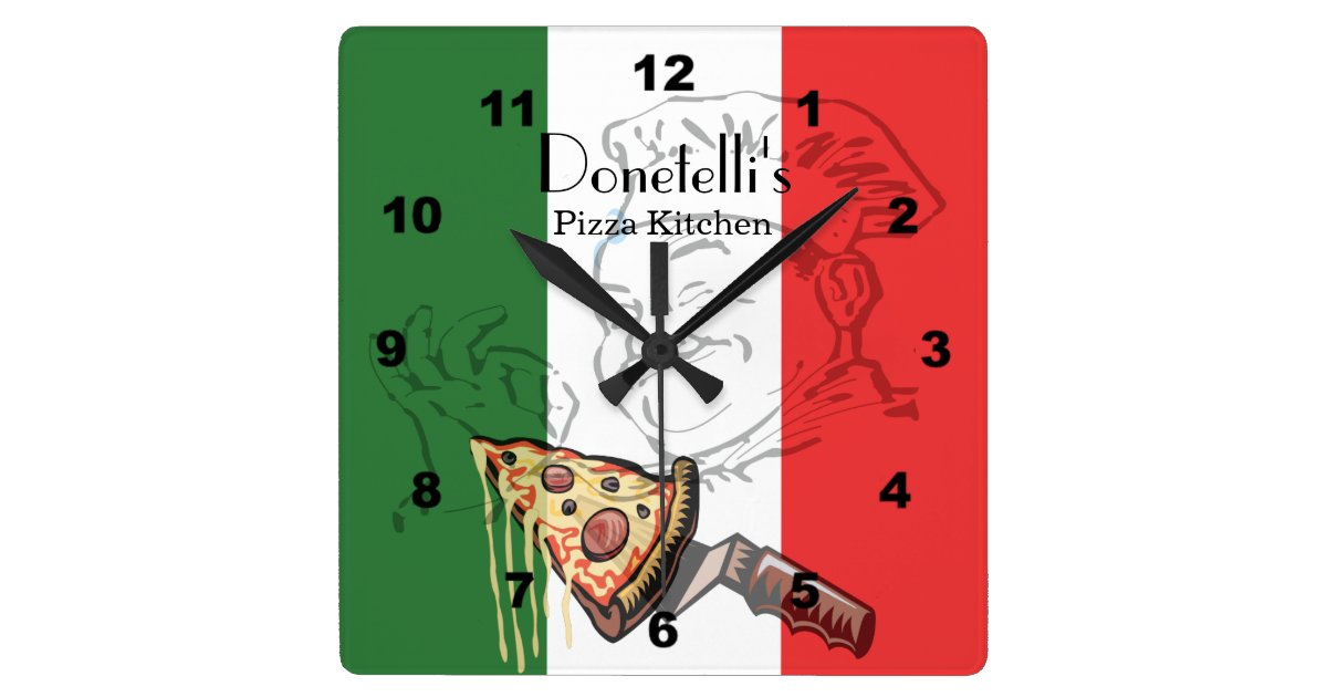 Customizable Italian Themed Restaurant Clock | Zazzle.com
