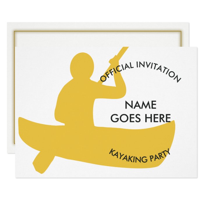 Customizable Kayaking Party Invitation | Zazzle.com