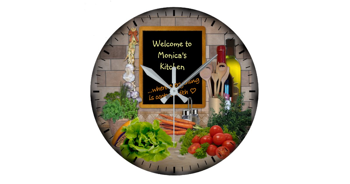 (Customizable) Kitchen Clock | Zazzle