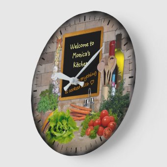 (Customizable) Kitchen Clock | Zazzle