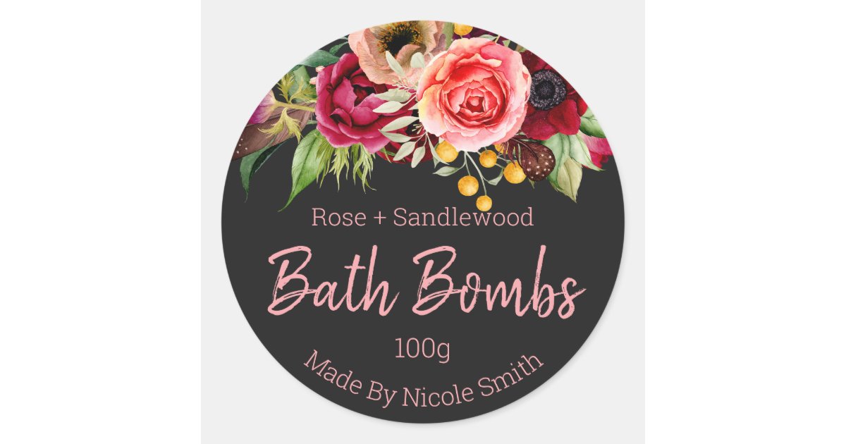 Customizable Label For Handmade Bath Bomb | Zazzle