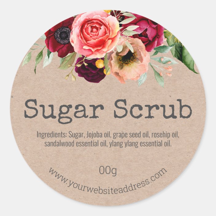 Customizable Label For Handmade Sugar Scrub | Zazzle