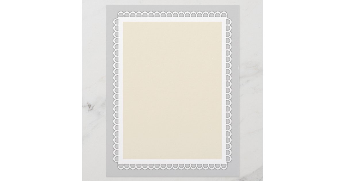 Customizable Lace Border Stationery (8.5x11) | Zazzle