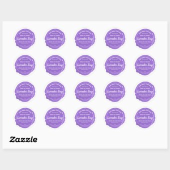 Customizable Lavender Soap Label Handmade Business | Zazzle