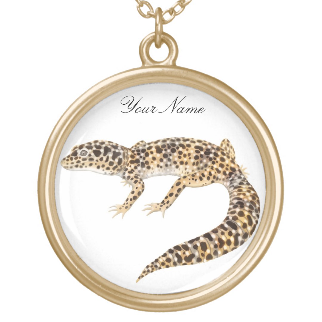Customizable Leopard Gecko Necklace | Zazzle