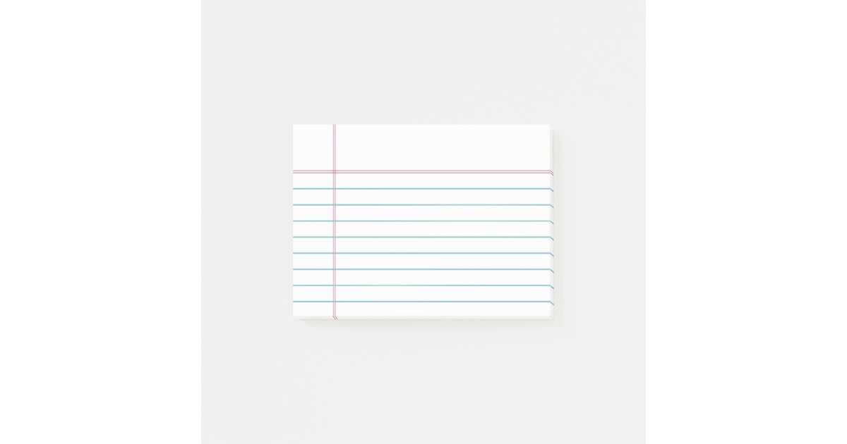 Customizable Lined Notebook Paper Sticky Notes | Zazzle