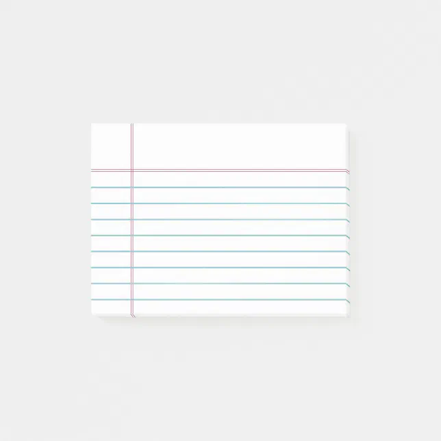 Customizable Lined Notebook Paper Sticky Notes | Zazzle