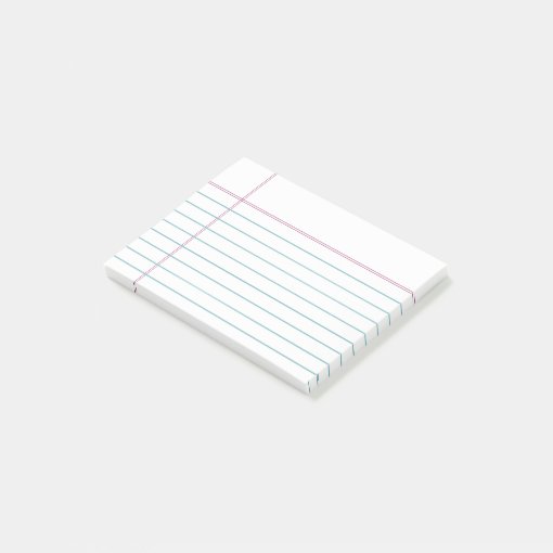 Customizable Lined Notebook Paper Sticky Notes | Zazzle