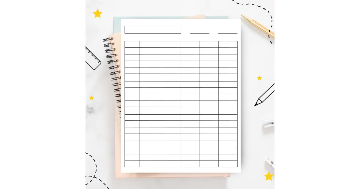 Customizable Log Book Five Column Small Business Notepad | Zazzle
